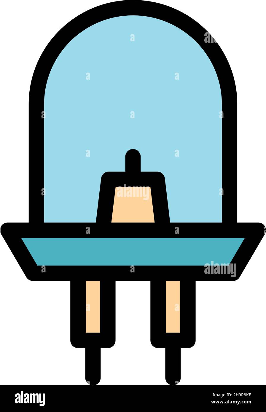 Diode icon. Outline diode vector icon color flat isolated Stock Vector ...