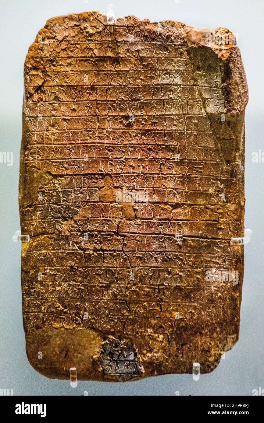 Clay tablet with list of male names, Archaeological Museum with most ...