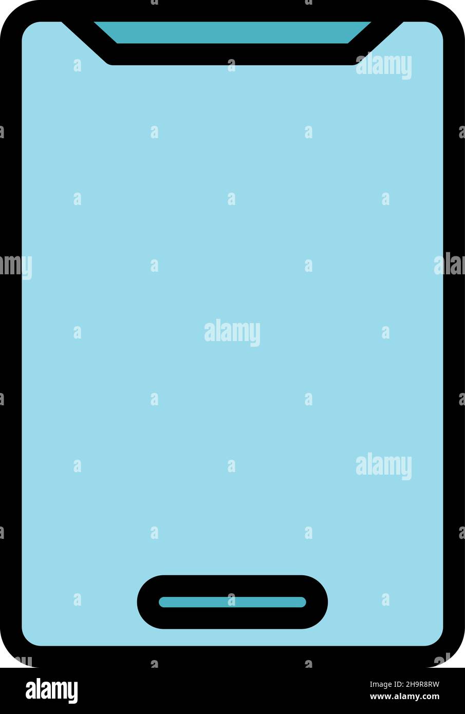 Tablet monitor icon. Outline tablet monitor vector icon color flat ...