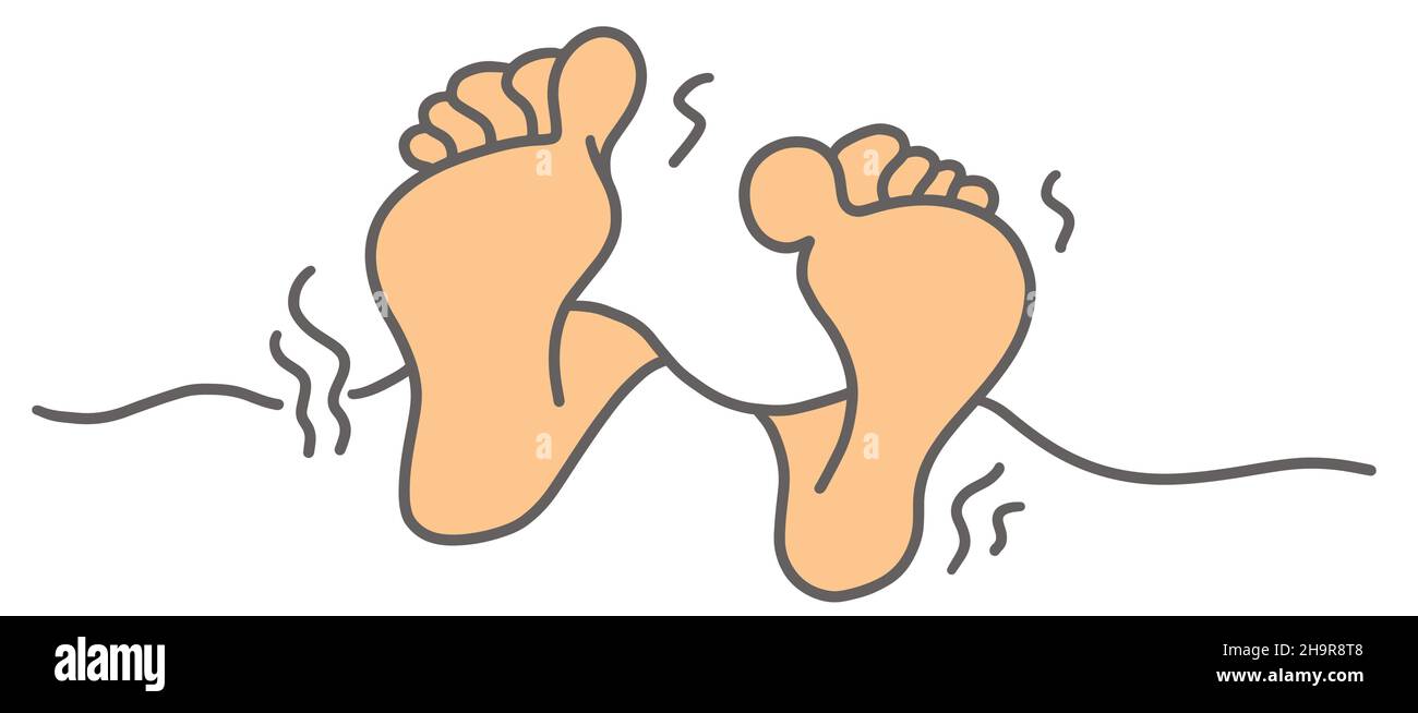 Restless Leg Syndrome icon. doodle line Vector illustration Stock ...