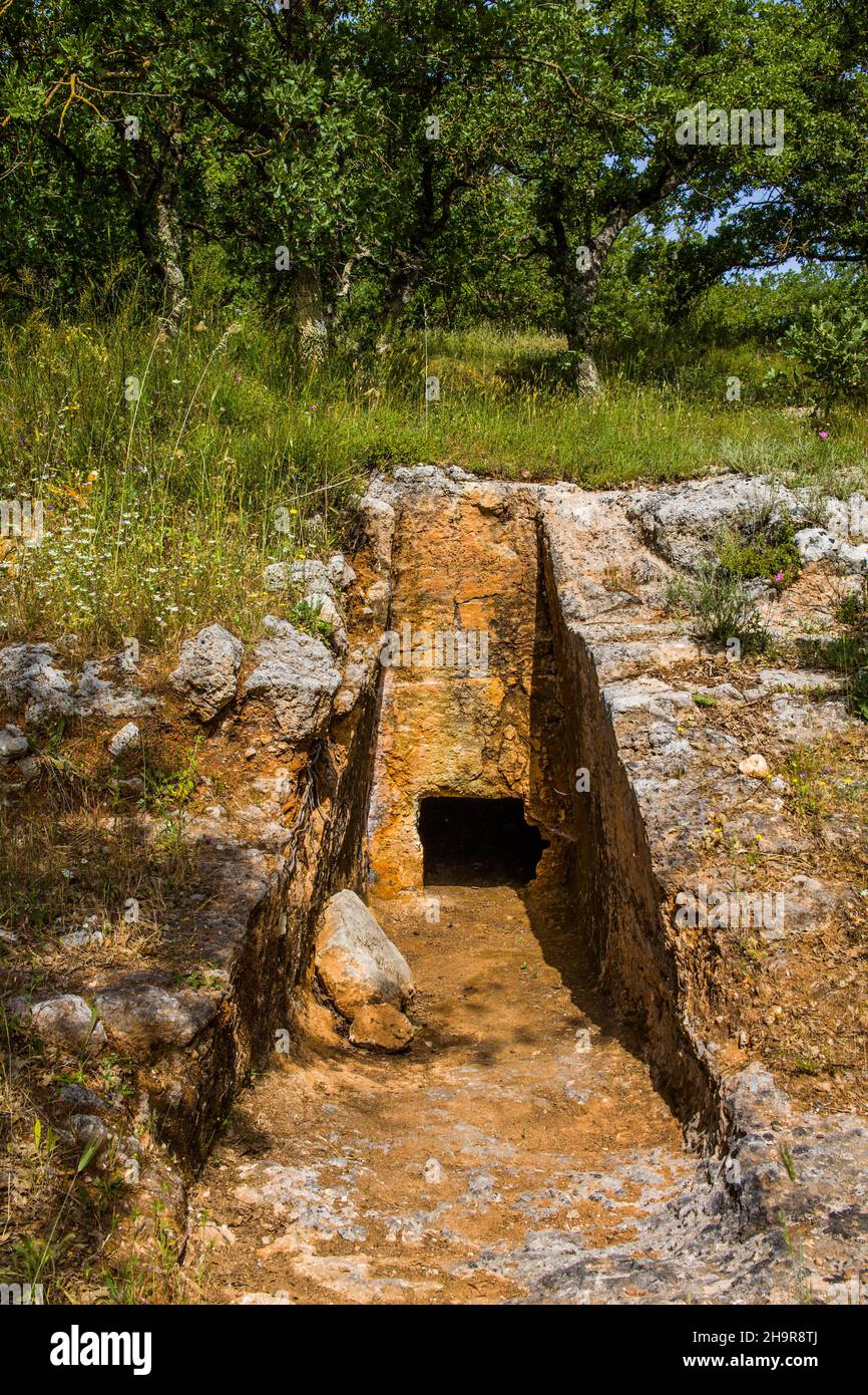 Minoan necropolis Armeni with chamber tombs, Crete, Armeni, Crete ...