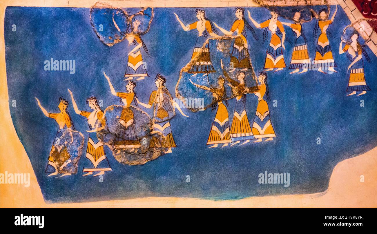 Dance fresco, Archaeological Museum with most important finds of the ...