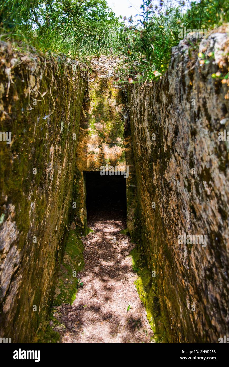 Minoan necropolis Armeni with chamber tombs, Crete, Armeni, Crete ...