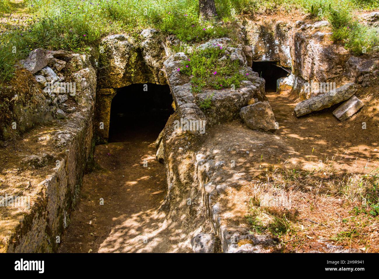 Minoan necropolis Armeni with chamber tombs, Crete, Armeni, Crete ...