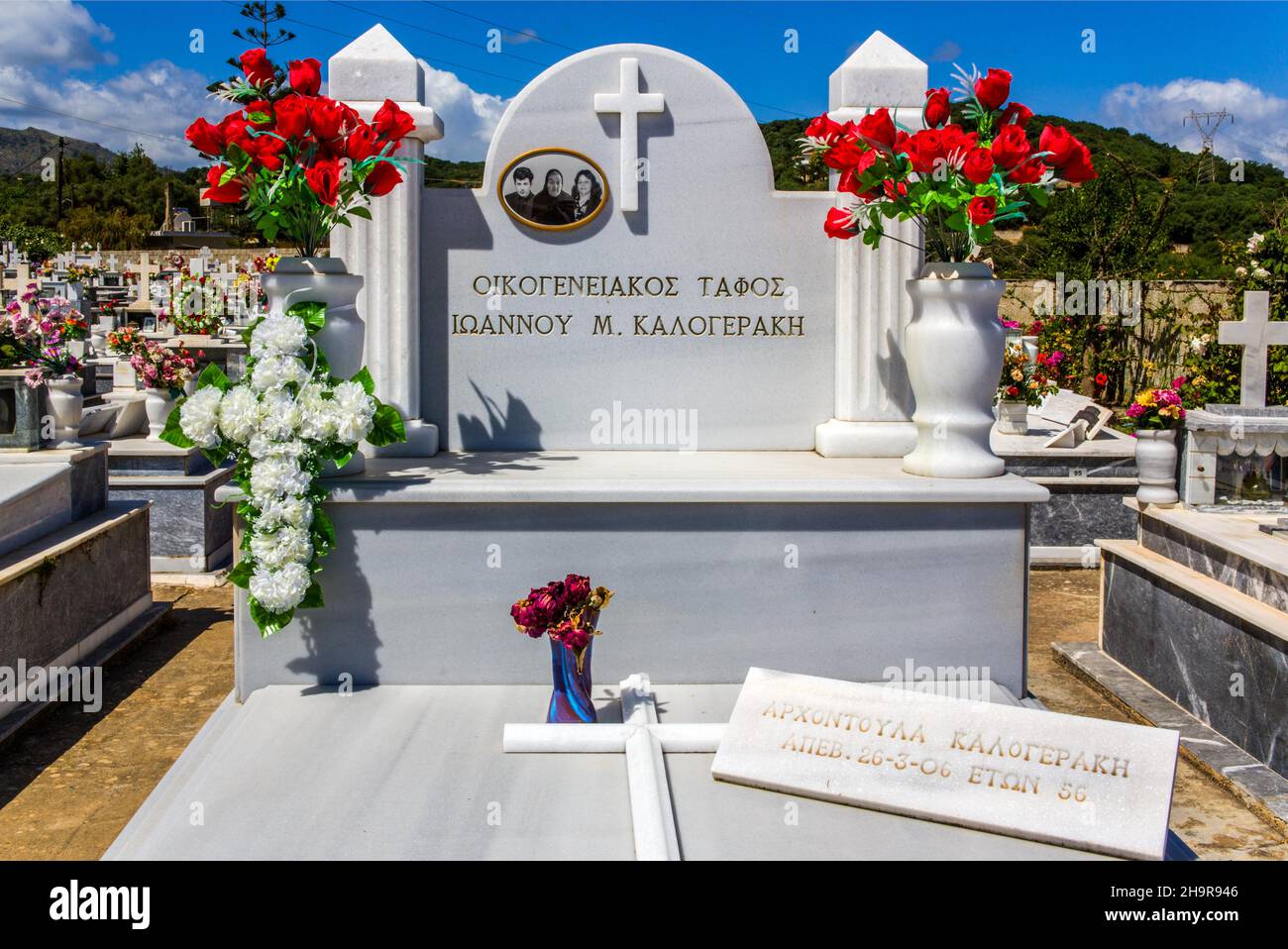 Greek Orthodox Cemetery in Crete, Crete, Greece Stock Photo - Alamy