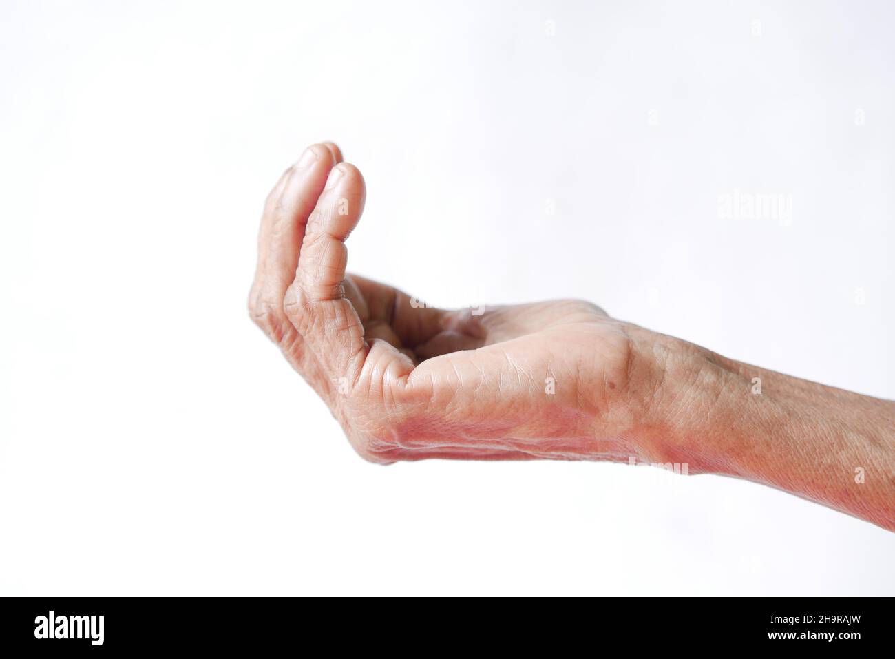 close up of hand of a elderly person isolated on white Stock Photo - Alamy