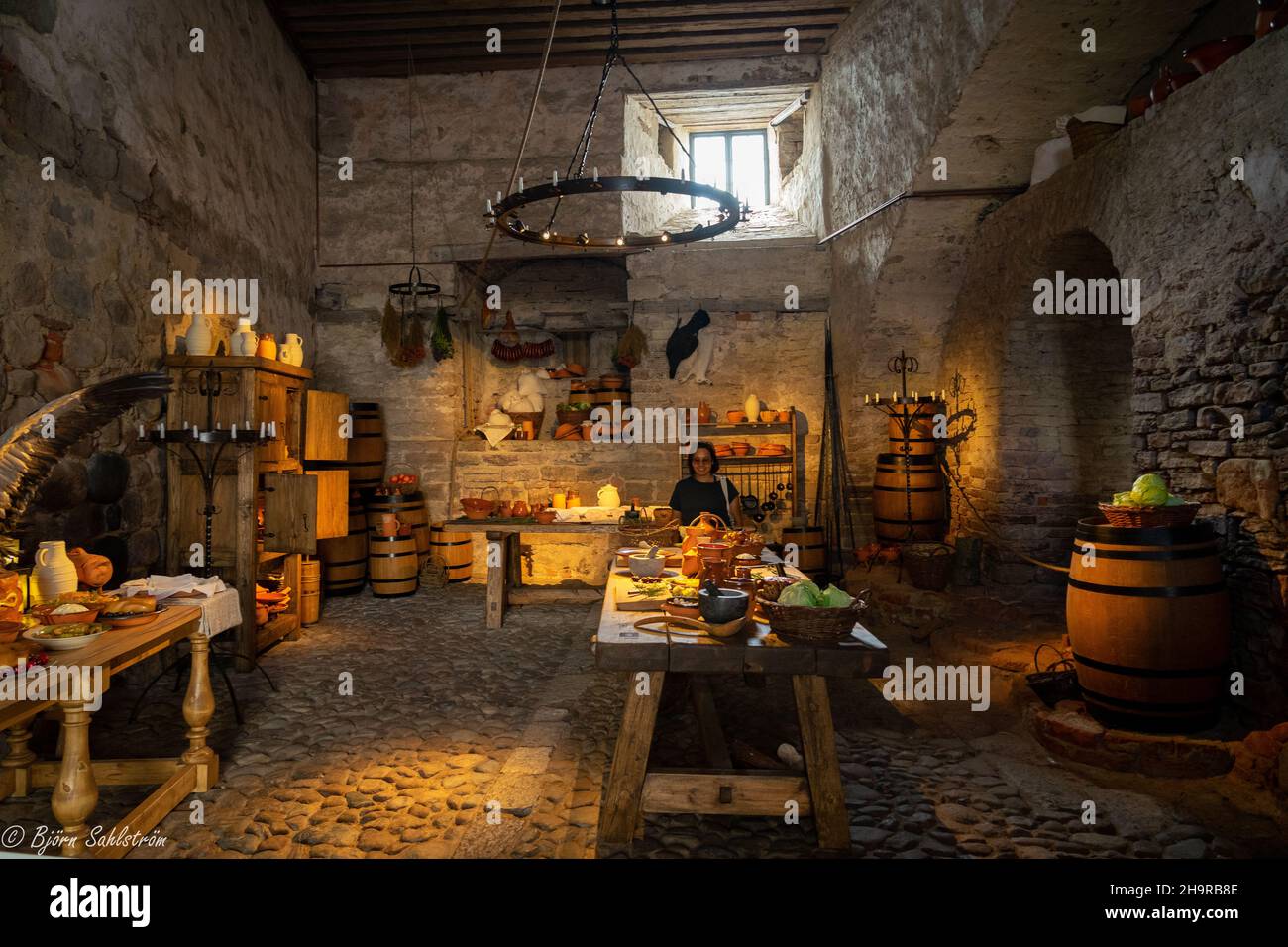 Kalmar castle kitchen interior Stock Photo - Alamy