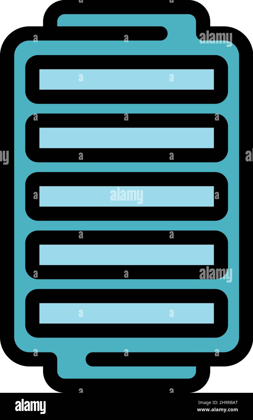 Freeze ice tray icon. Outline freeze ice tray vector icon color flat ...