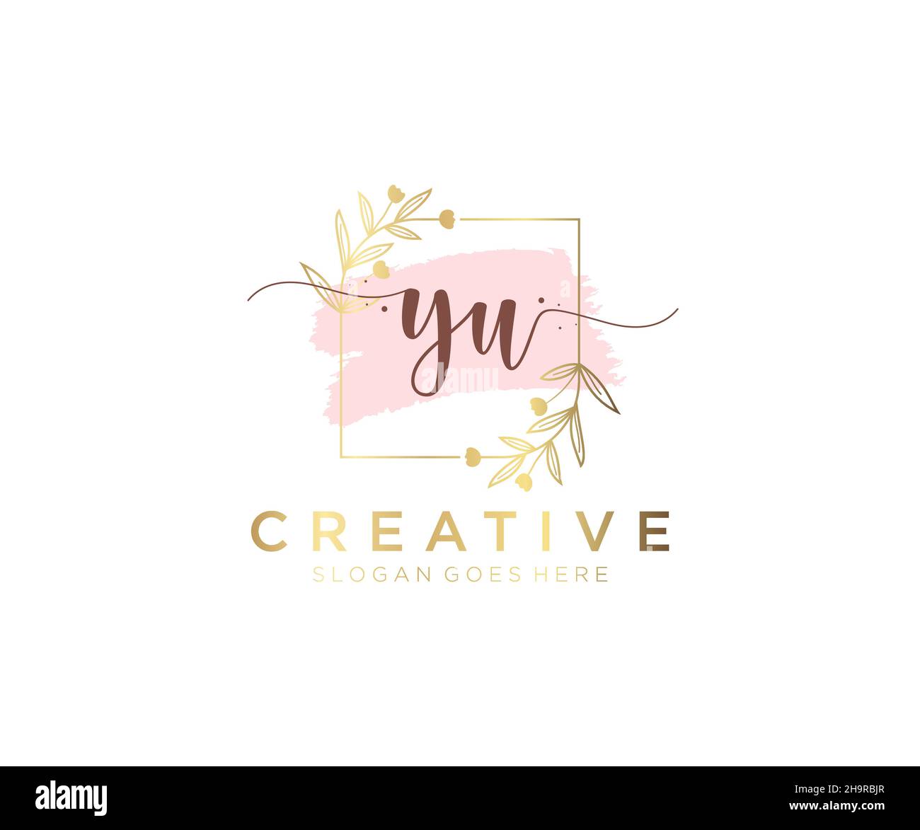 YU feminine logo. Usable for Nature, Salon, Spa, Cosmetic and Beauty ...