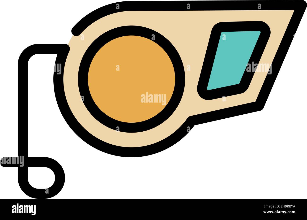 Retractable holder leash icon. Outline retractable holder leash vector ...