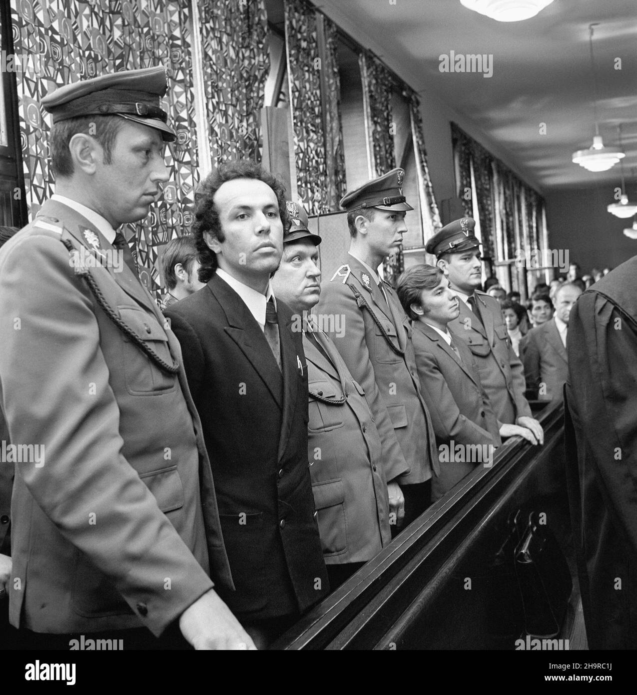 Warszawa, 1972-06. Proces w sprawie zabójstwa publicysty i dzia³acza partyjnego, Jana Gerharda ...