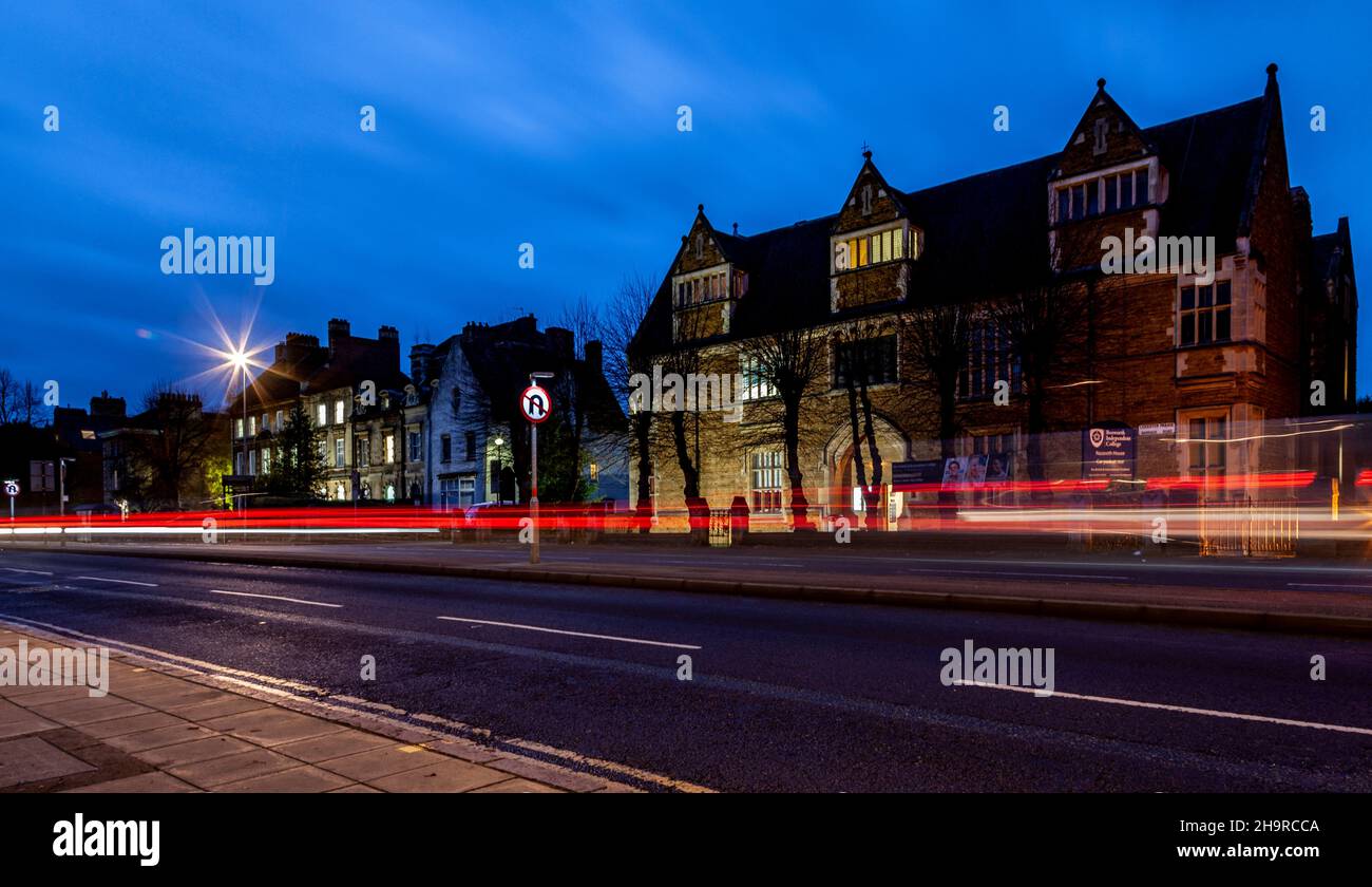 Barrack road late afternoon with traffic movement going past Bosworth ...