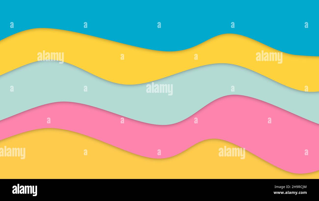 colorful sea wave shape abstract summer background Stock Photo - Alamy
