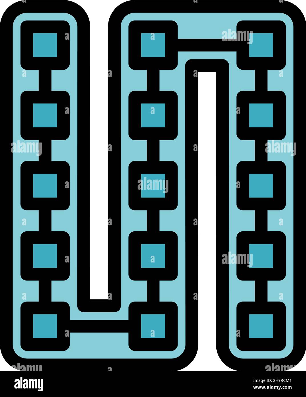 Led strip lights module icon. Outline led strip lights module vector ...