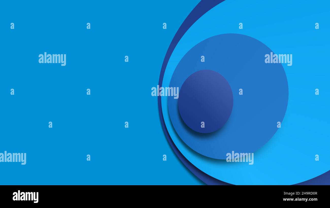 3D abstract blue background with circle shape. Blue geometric texture ...