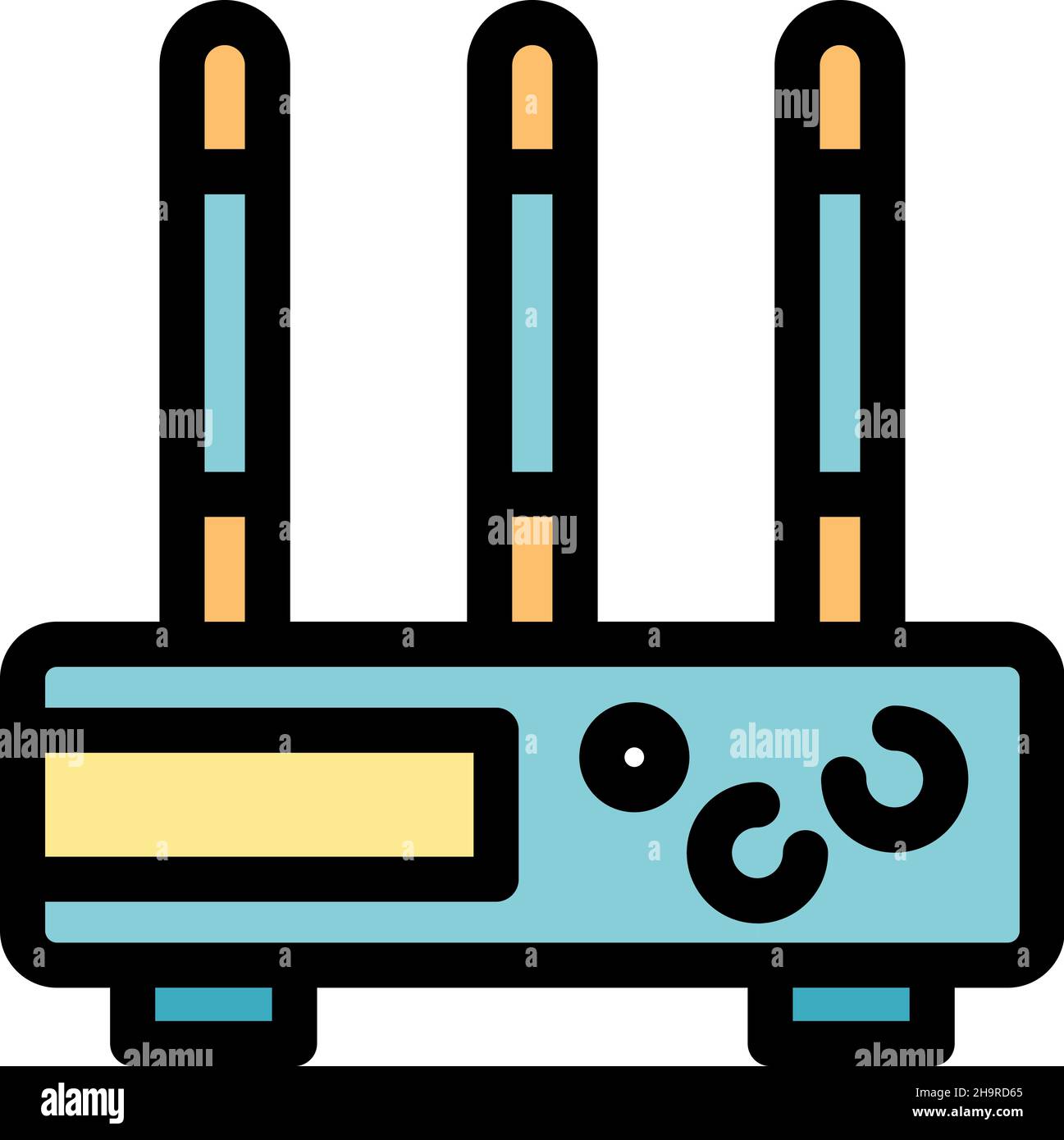 Modem icon. Outline modem vector icon color flat isolated Stock Vector ...