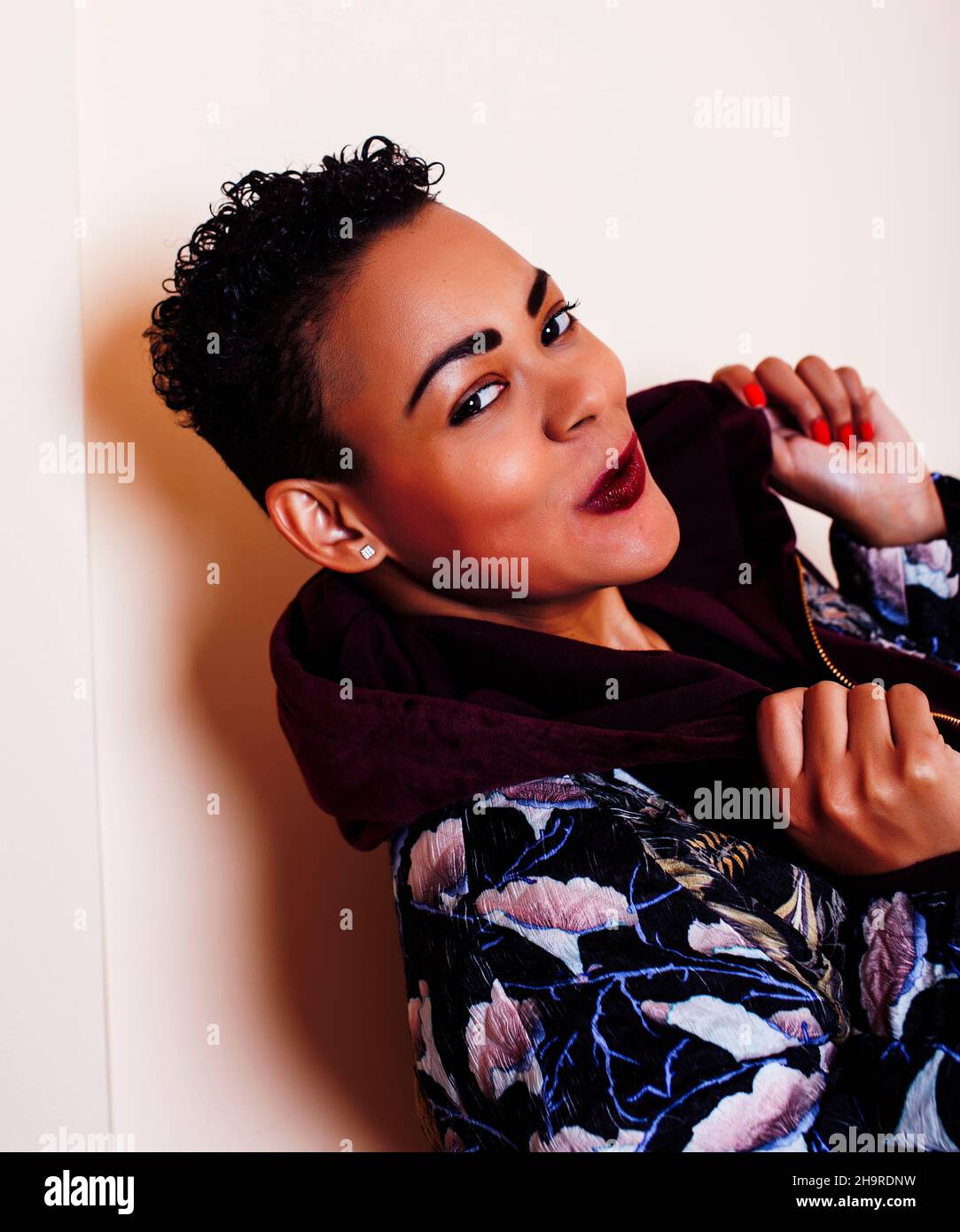 pretty stylish african american big mama woman well dressed. swag relax ...