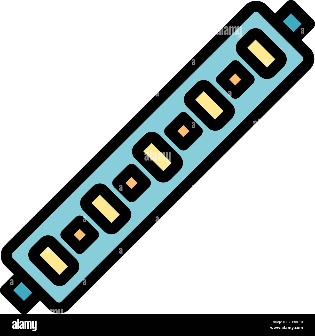 Led strip effect icon. Outline led strip effect vector icon color flat ...