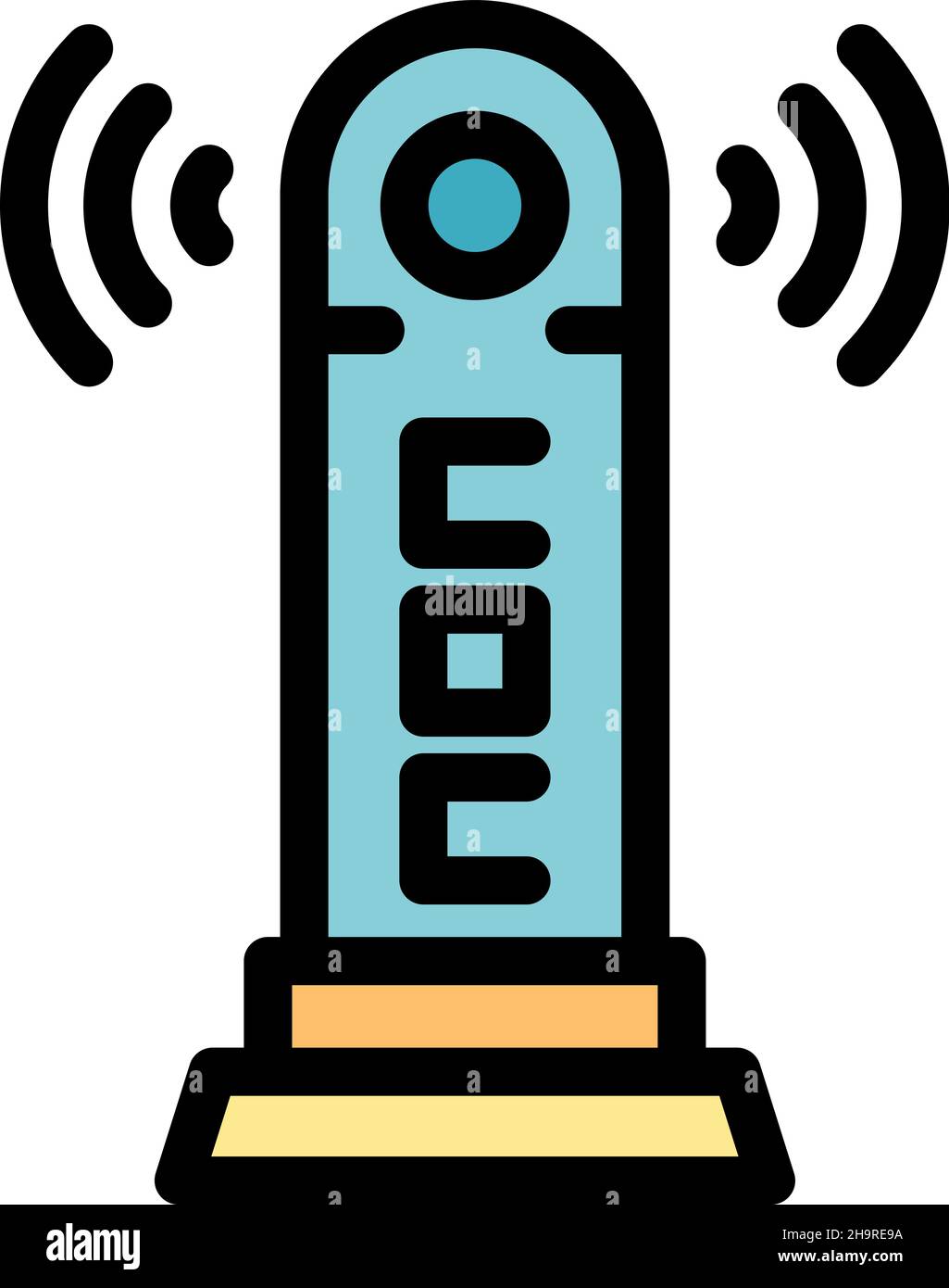 Hotspot modem icon. Outline hotspot modem vector icon color flat ...