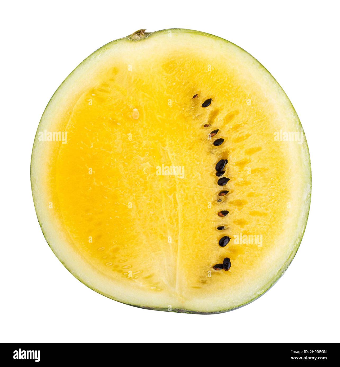 Yellow watermelon isolated on white background. Clipping path Stock ...