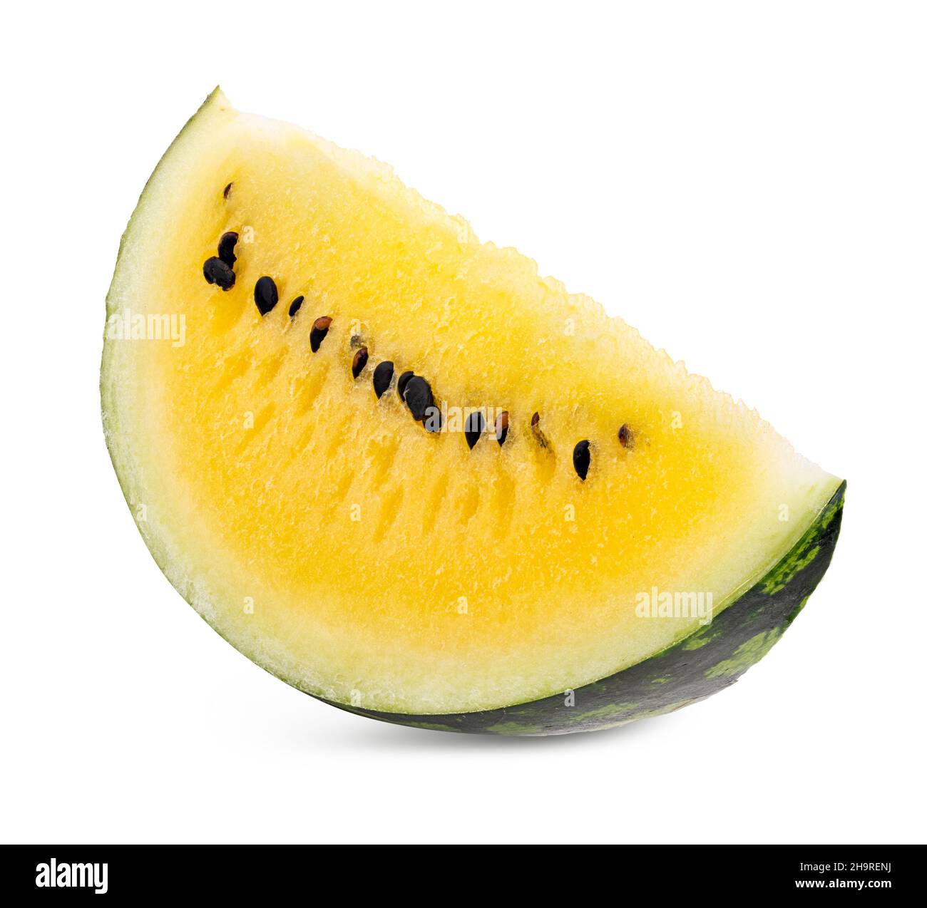 Yellow watermelon isolated on white background. Clipping path Stock ...