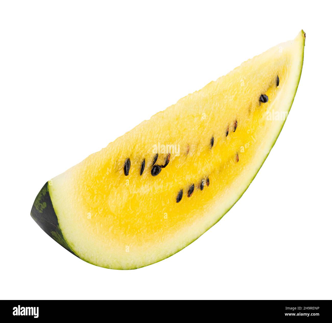 Yellow watermelon isolated on white background. Clipping path Stock ...
