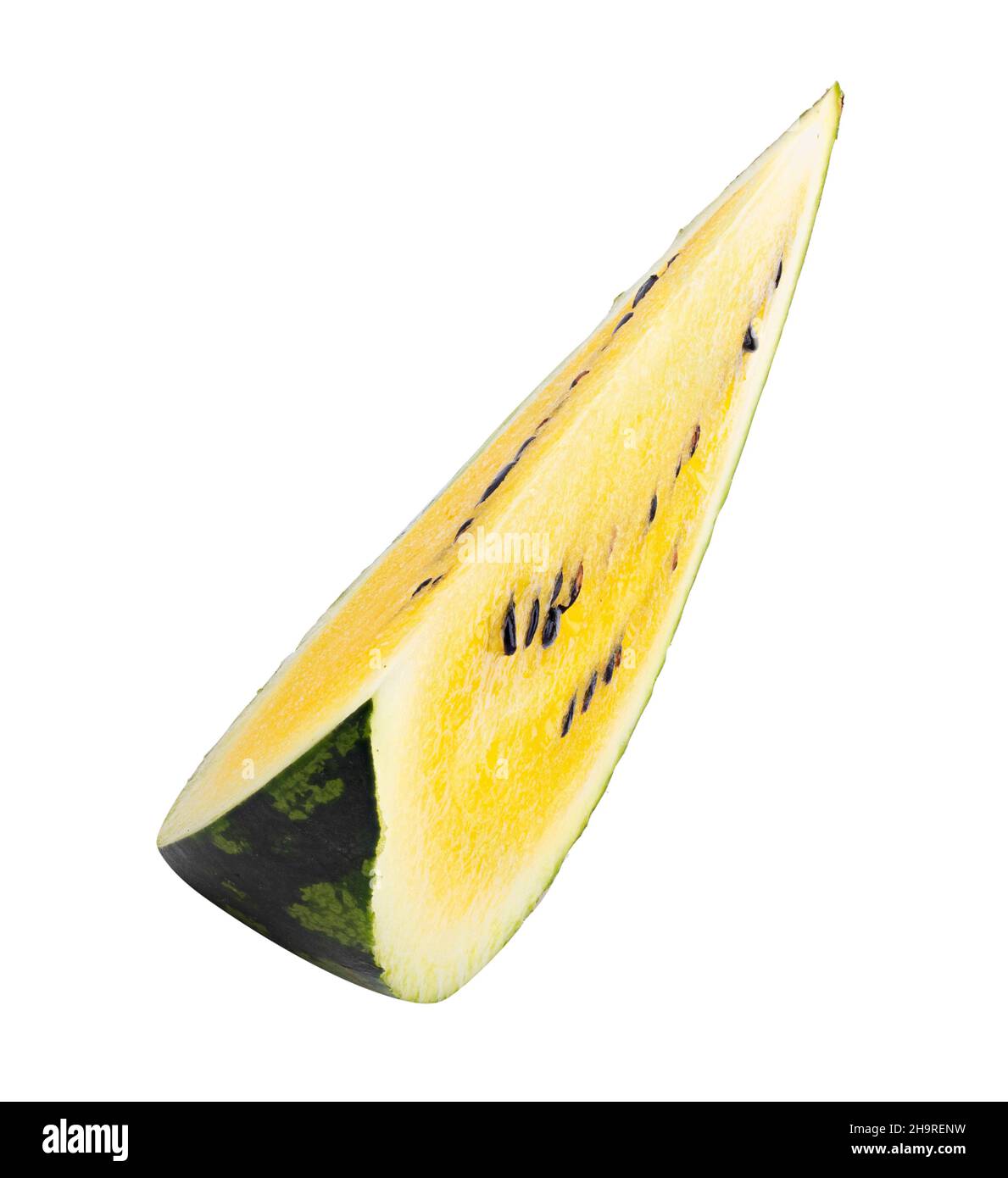 Yellow watermelon isolated on white background. Clipping path Stock ...