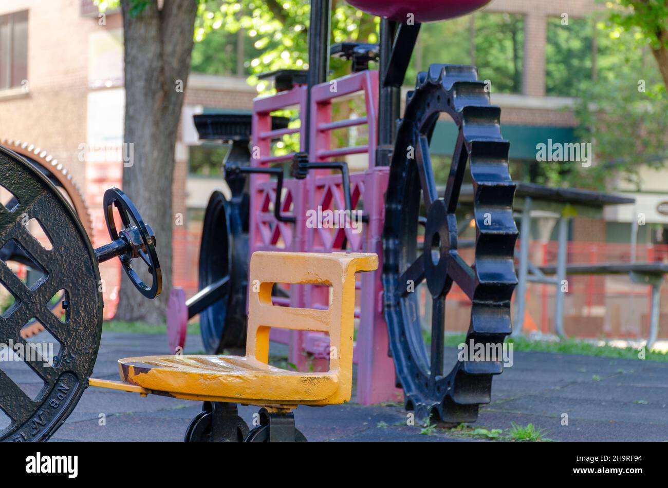 Playground with colorful equipment and wheels Stock Photo - Alamy