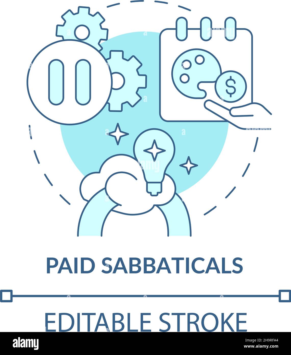 Compensated sabbaticals concept icon Stock Vector Image & Art - Alamy