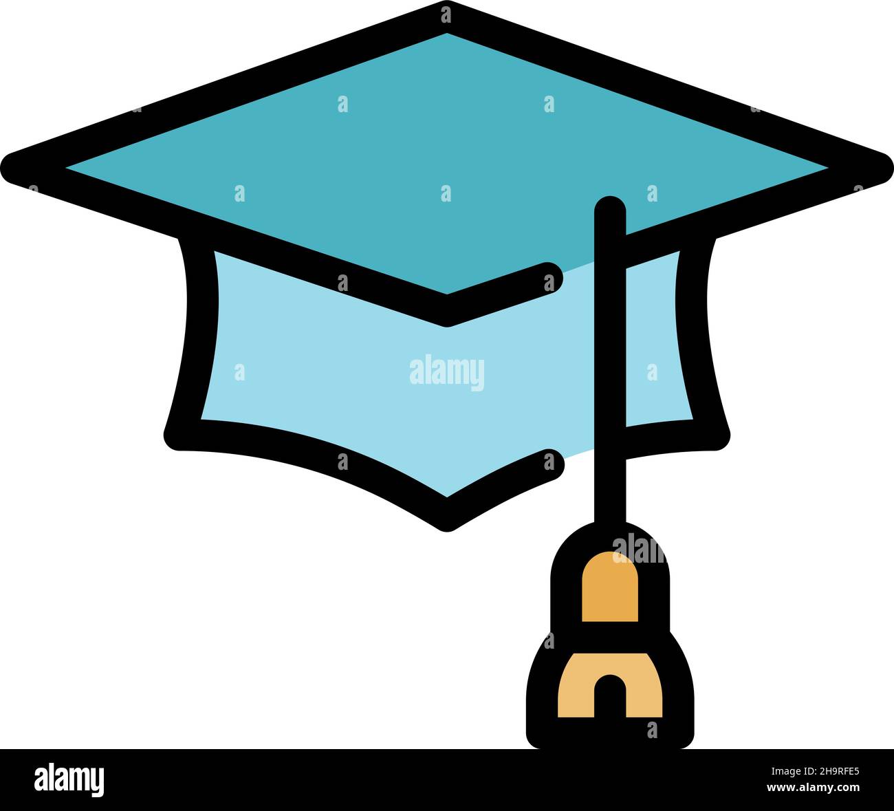 School graduation hat icon. Outline school graduation hat vector icon ...