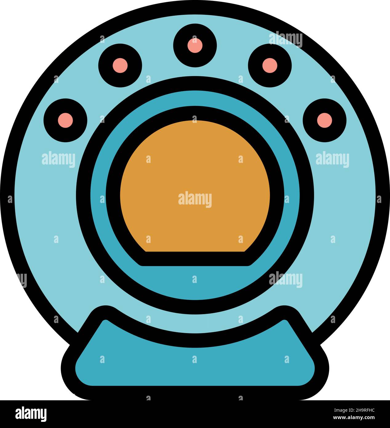Mri scanner icon. Outline mri scanner vector icon color flat isolated ...