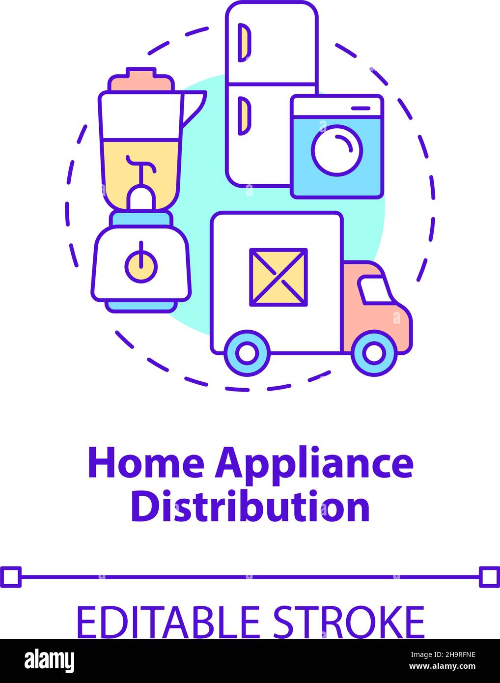 Home appliance distribution concept icon Stock Vector Image & Art - Alamy