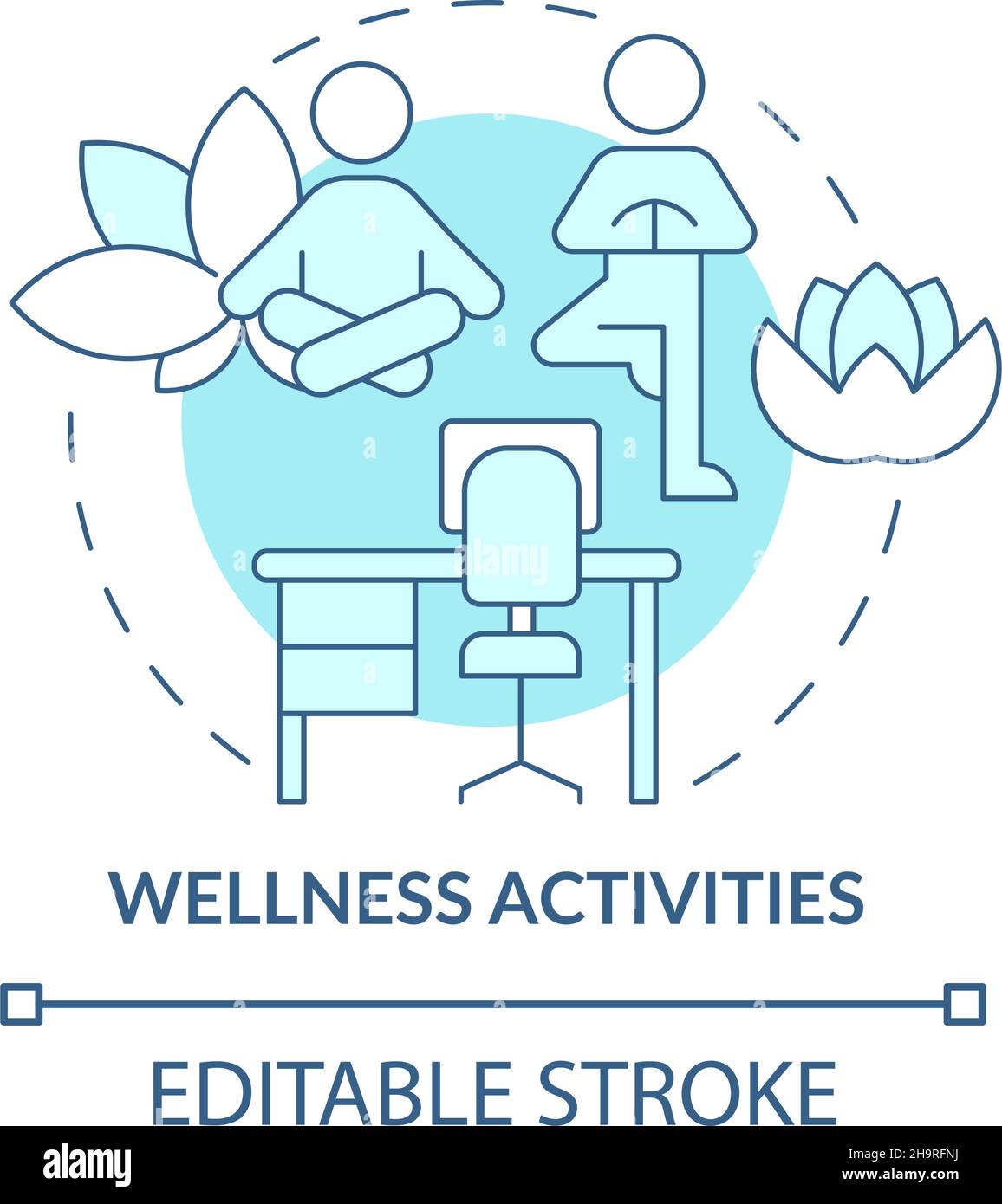 Wellbeing activities concept icon Stock Vector Image & Art - Alamy