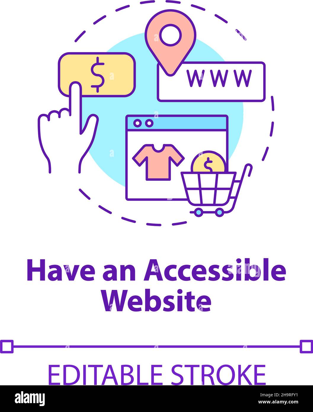 Have accessible website concept icon Stock Vector Image & Art - Alamy