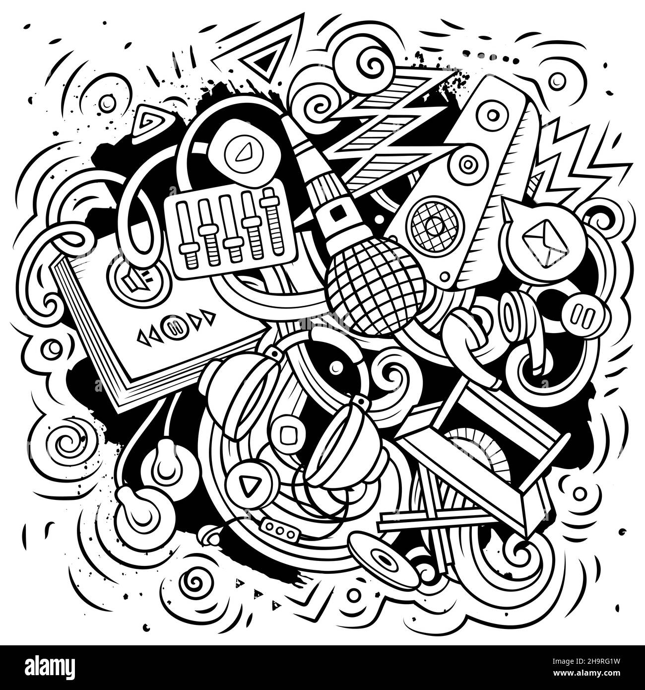 Audio funny Black and White Stock Photos & Images - Alamy