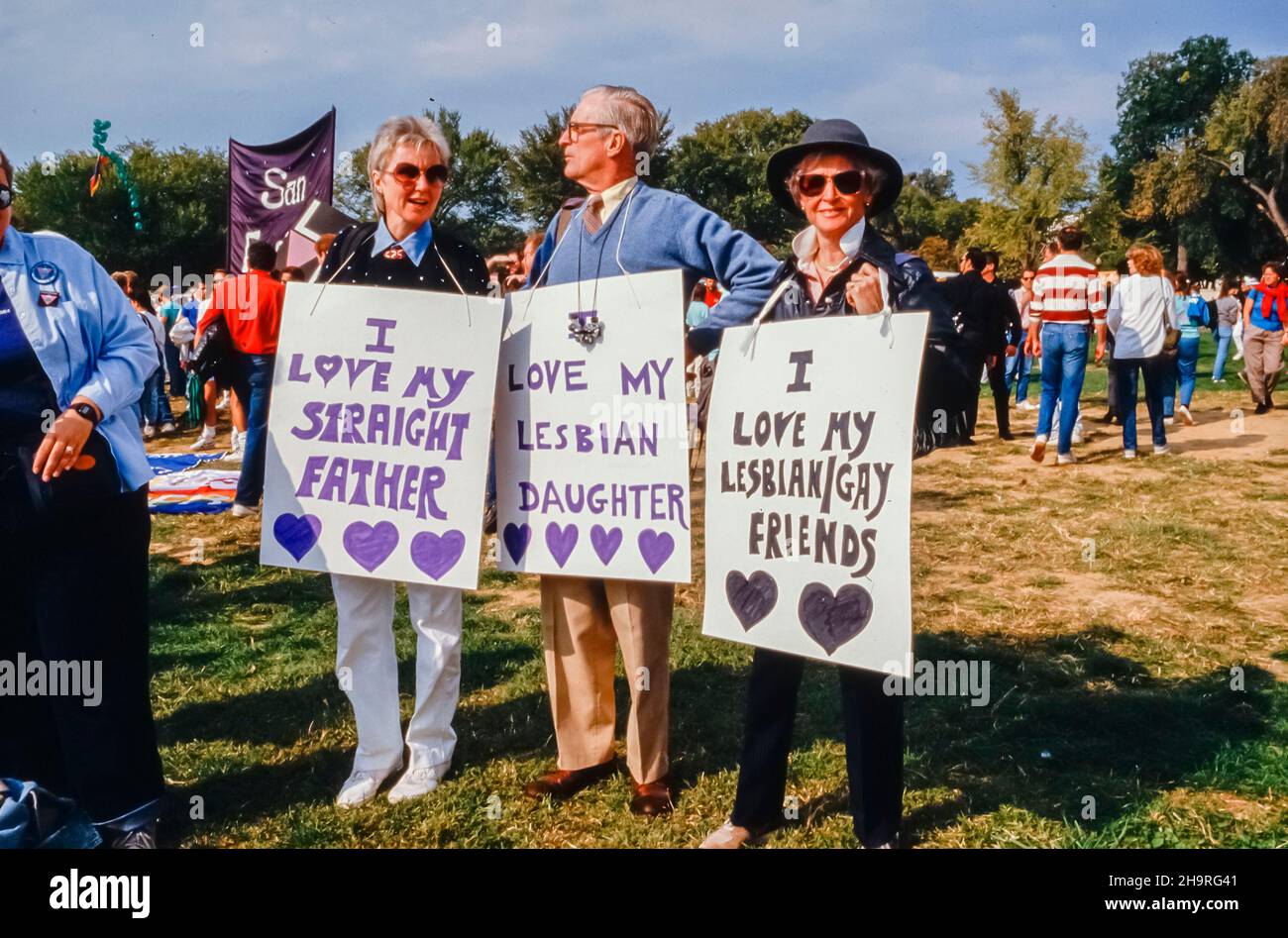 Washington, DC, USA, Crowd, 1st AIDS March on Washington, Demonstration ...