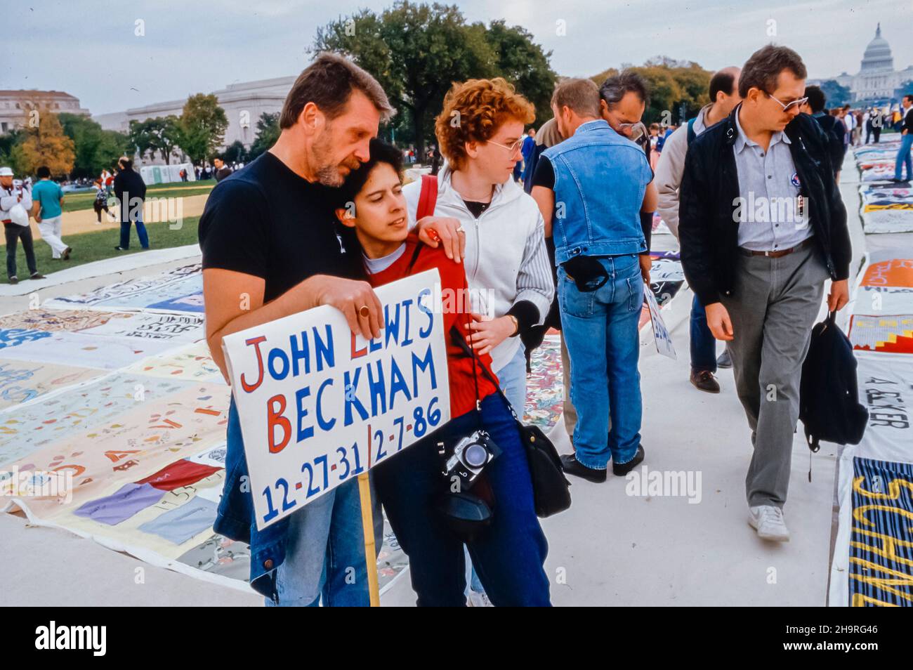 Washington, DC, USA, Crowd, 1st AIDS March on Washington, Demonstration ...