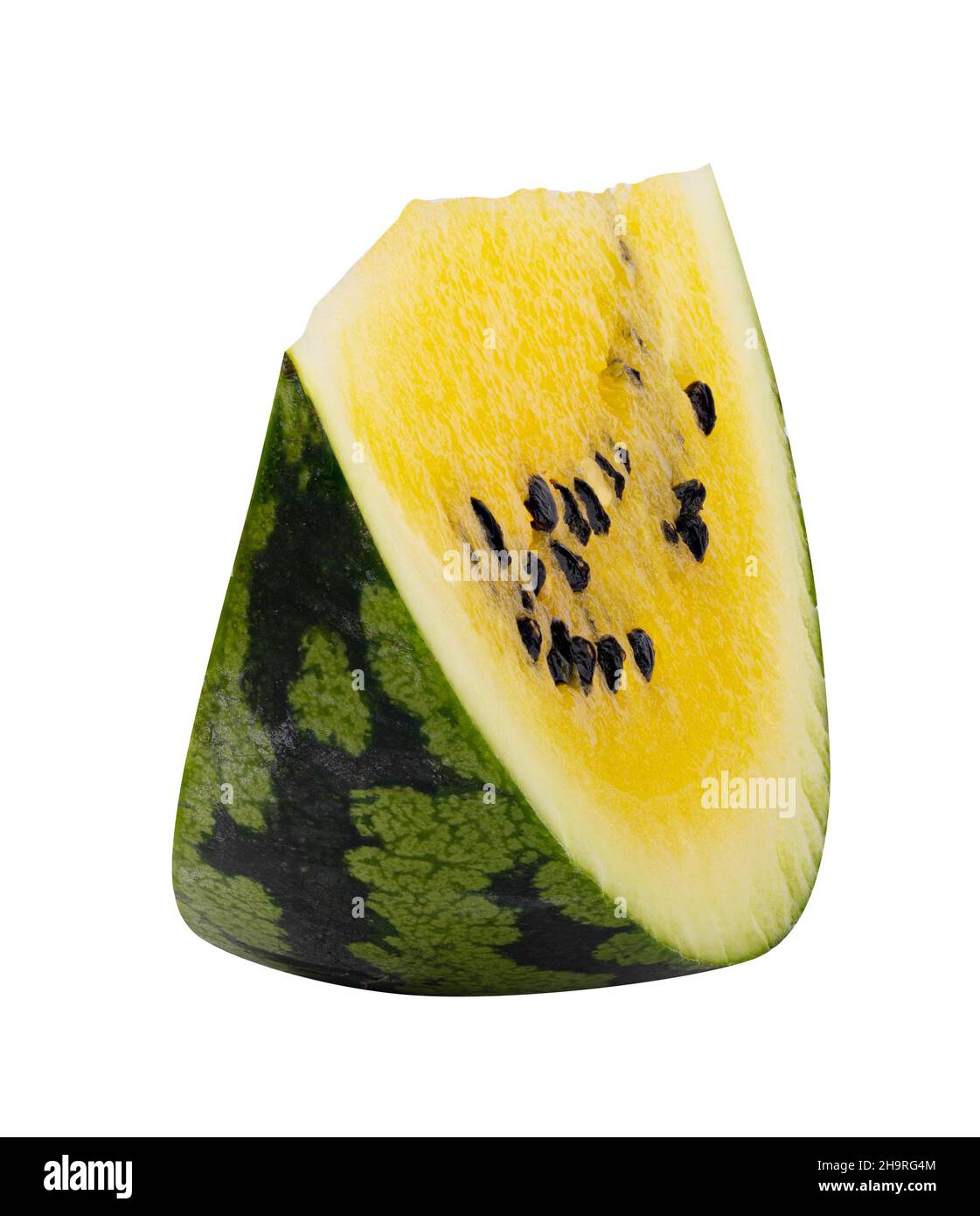 Yellow watermelon isolated on white background. Clipping path Stock ...