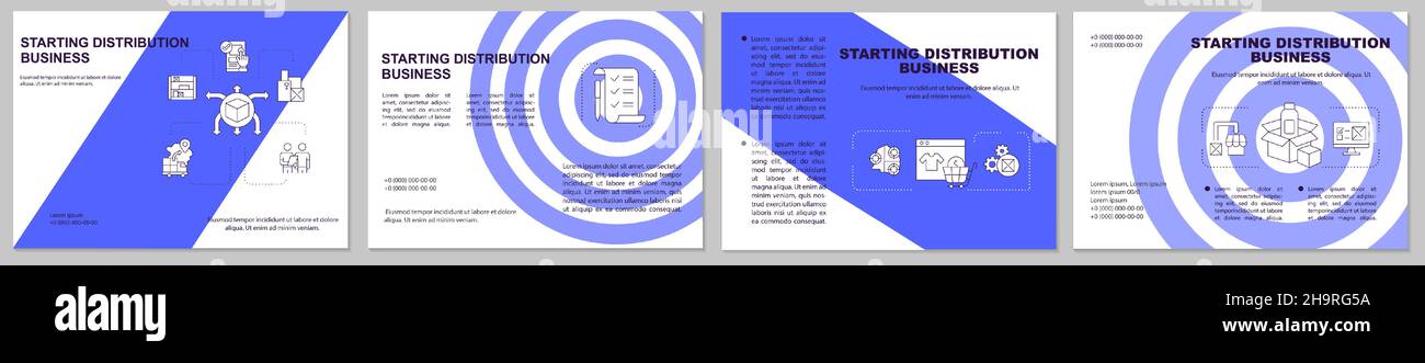 Distribution business startup brochure template Stock Vector Image ...