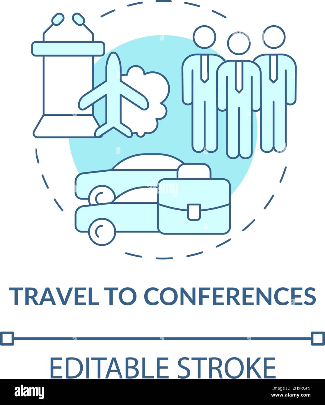 Visit conferences concept icon Stock Vector Image & Art - Alamy