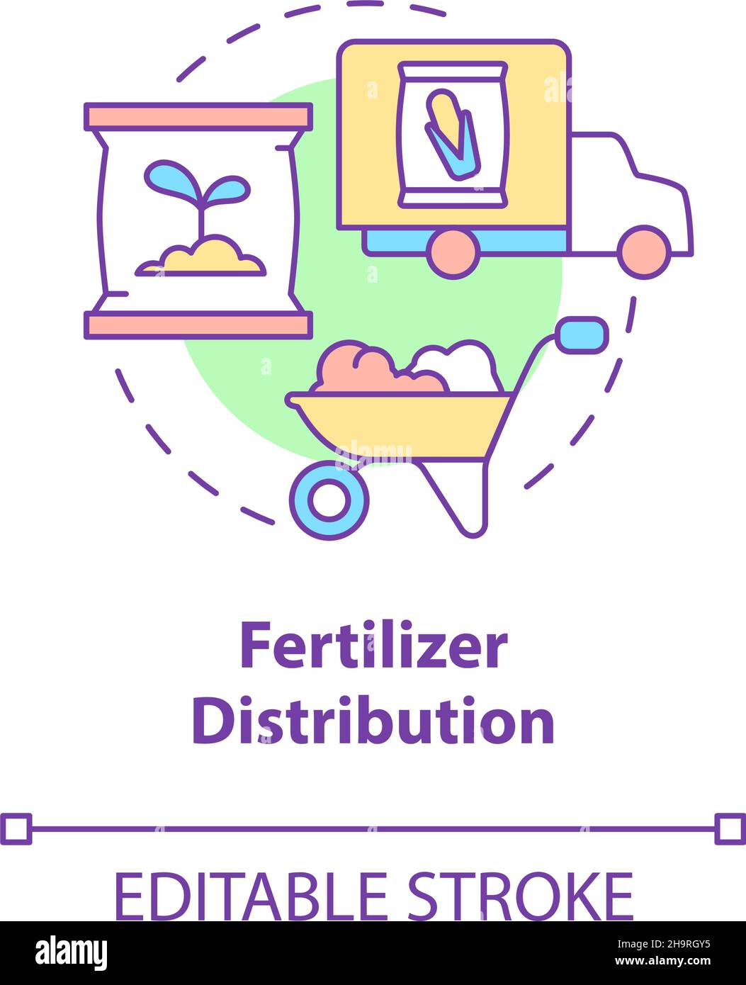 Fertilizer distribution concept icon Stock Vector Image & Art - Alamy