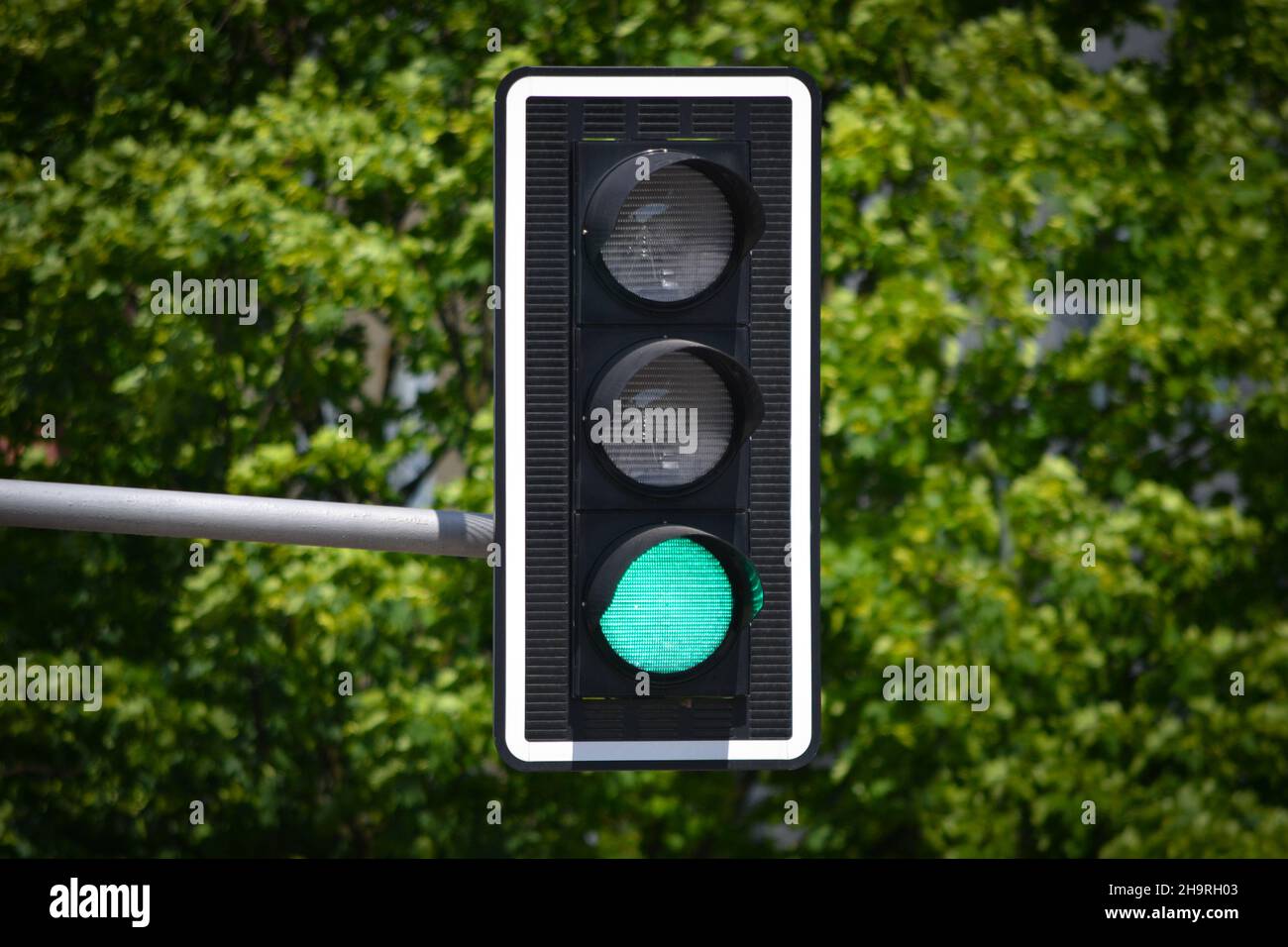 Traffic lights - green color Stock Photo - Alamy
