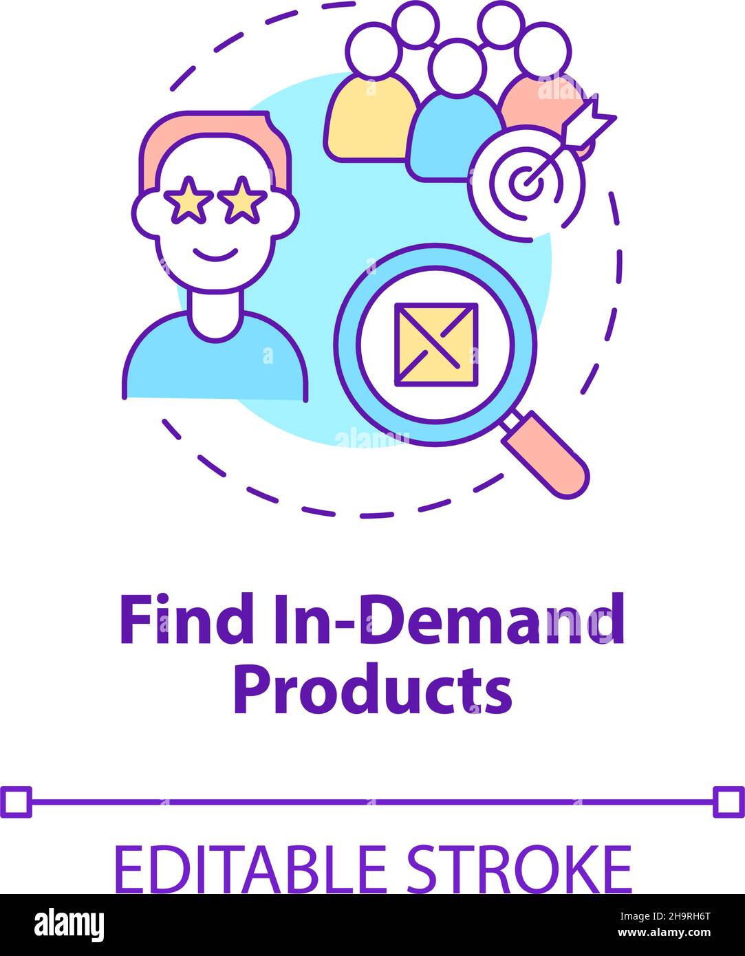 Find in-demand products concept icon Stock Vector Image & Art - Alamy