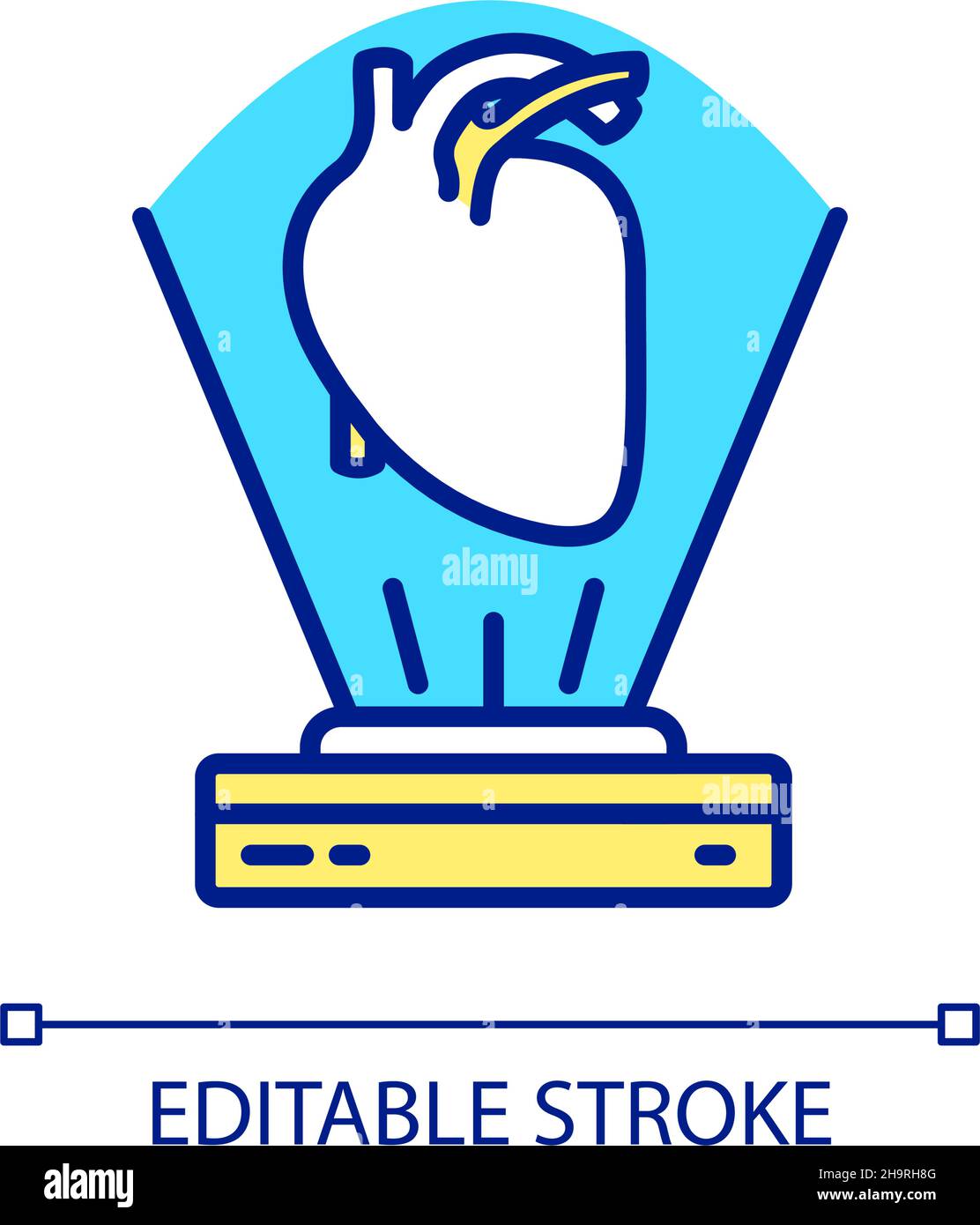 Human heart visualization RGB color icon Stock Vector Image & Art - Alamy