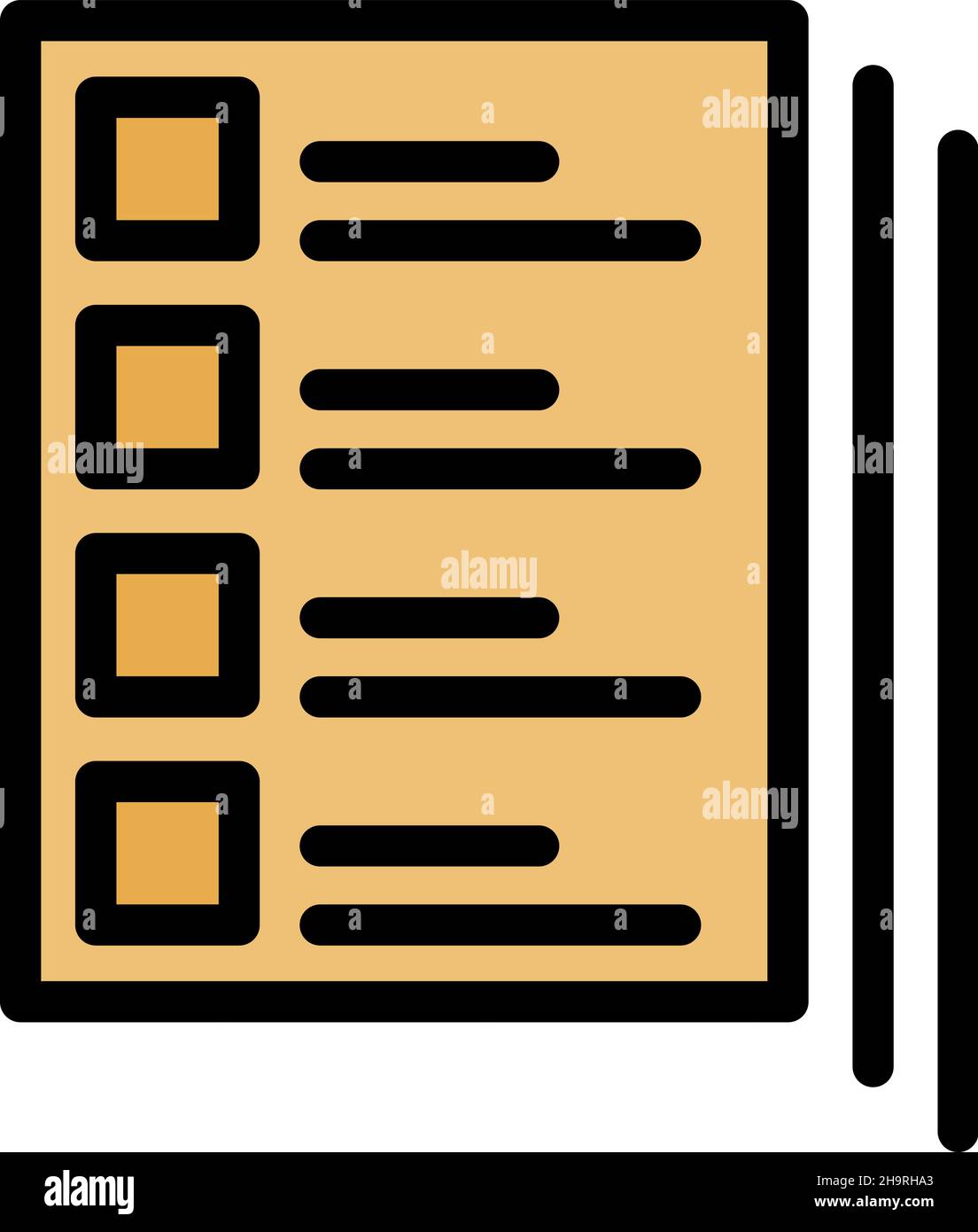 Final exam icon. Outline final exam vector icon color flat isolated ...