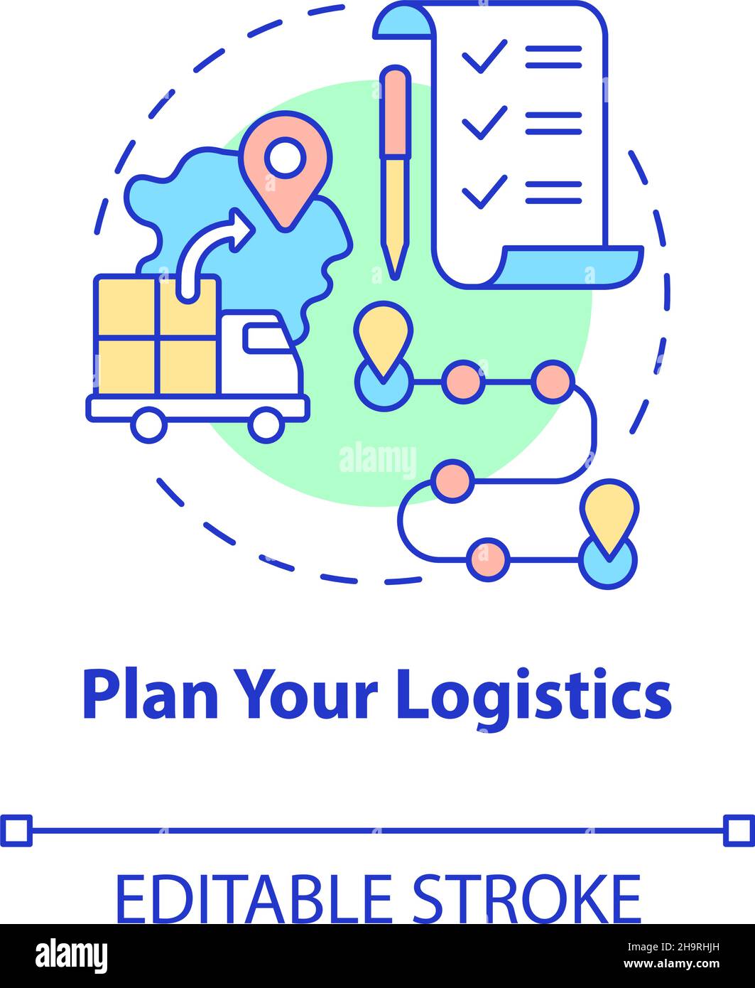 Plan your logistics concept icon Stock Vector Image & Art - Alamy