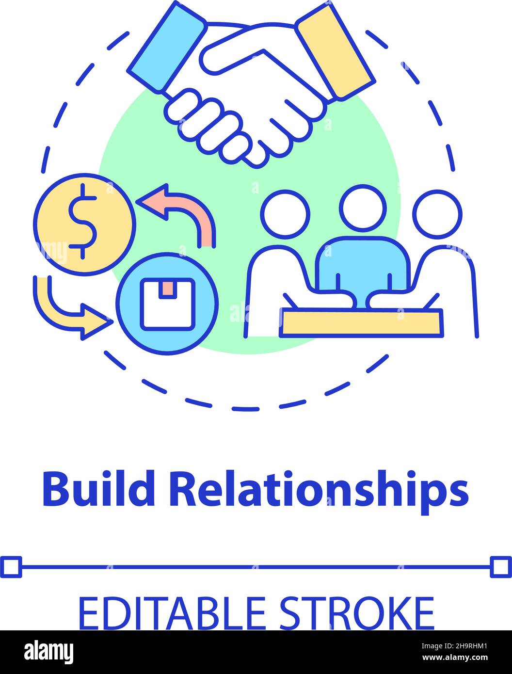Build relationship concept icon Stock Vector Image & Art - Alamy