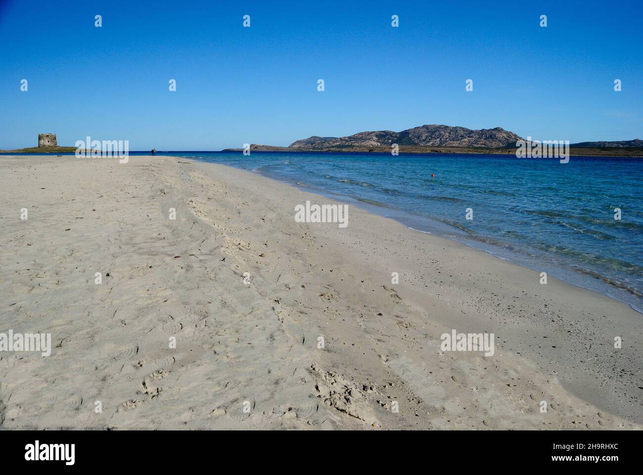 View of La Pelosa beach Stock Photo - Alamy