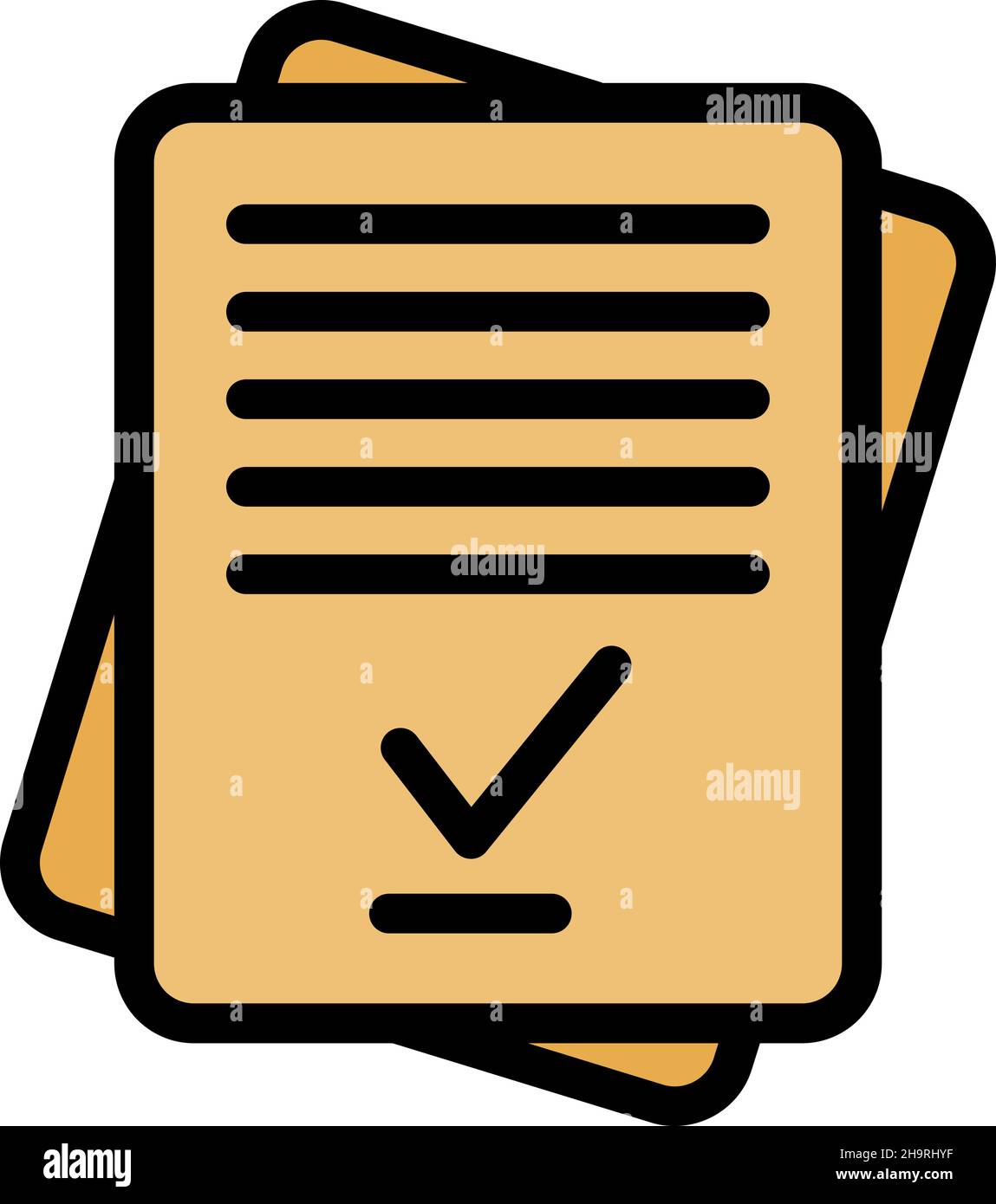 Pass exam test icon. Outline pass exam test vector icon color flat ...