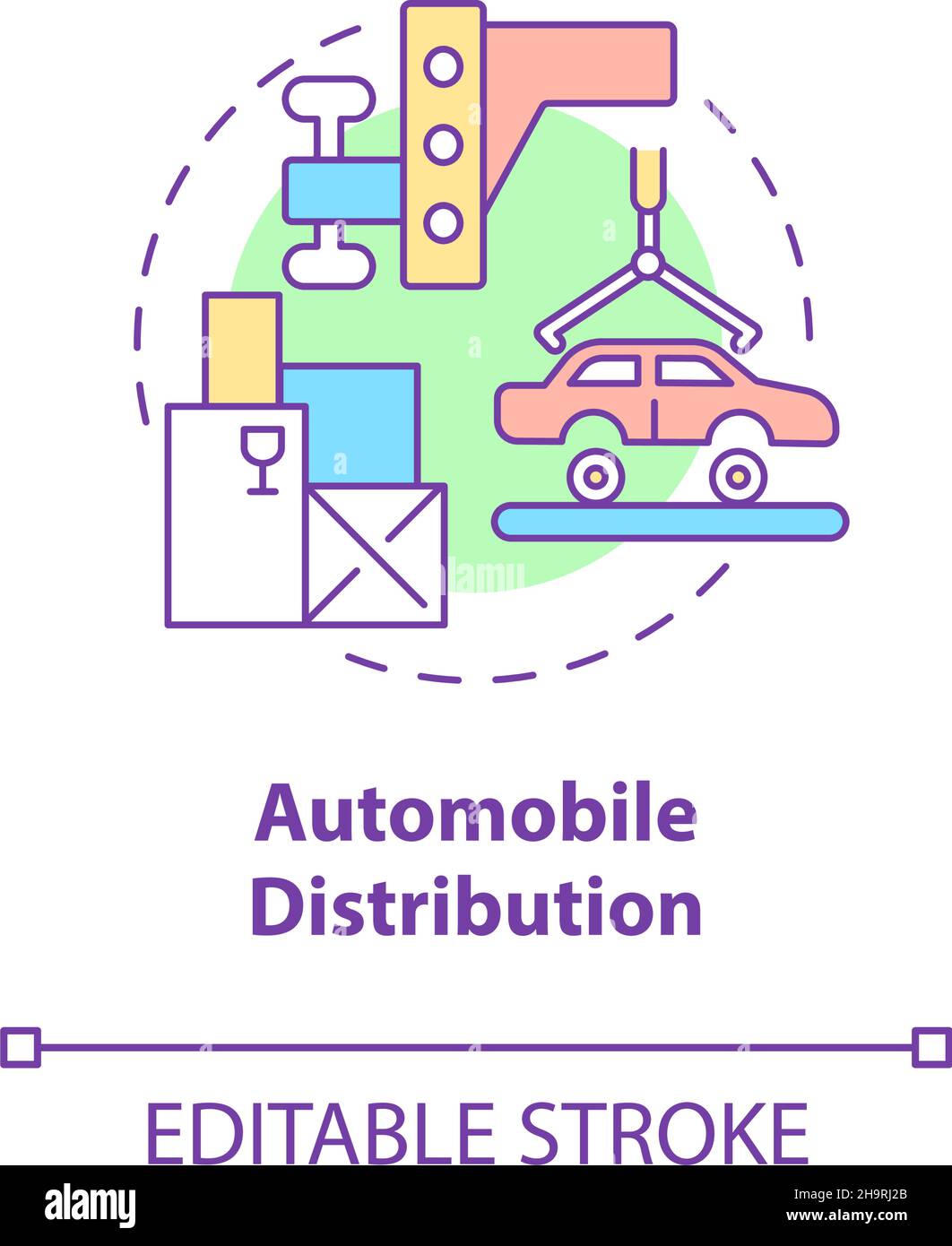 Motor distribution Cut Out Stock Images & Pictures - Alamy